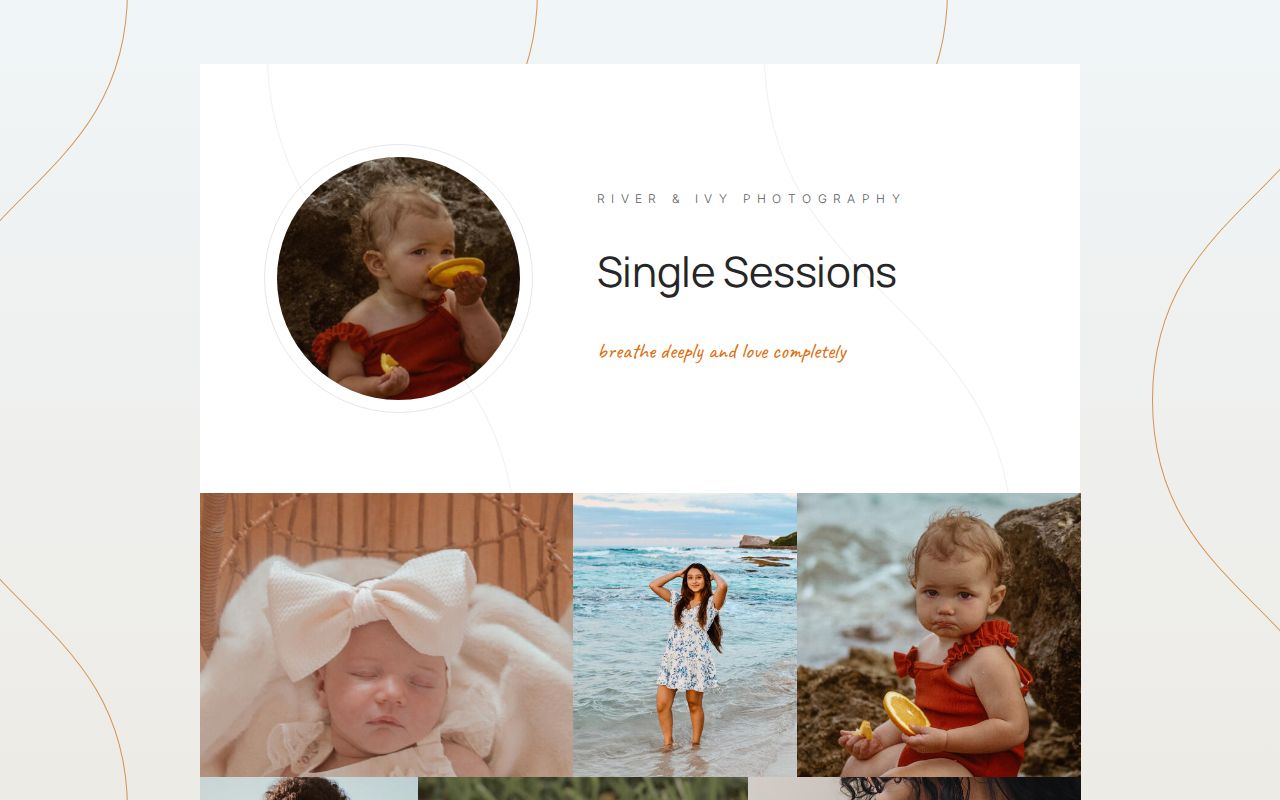 River & Ivy Photography Single Sessions